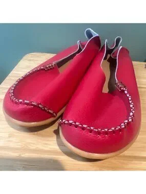celia venus | Shoes | Venus Celia Womens 1 Red Leather Ballet Flats ...